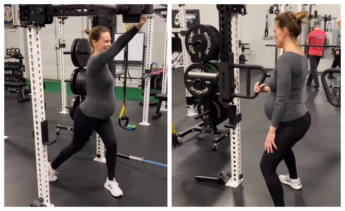 Hilary Swank, la sala de fitness, cu câteva săptămâni înainte de a ...